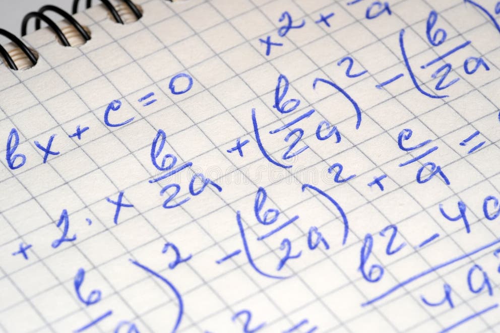 Using Algebra To Solve Equations Stock Photo - Image of educational ...