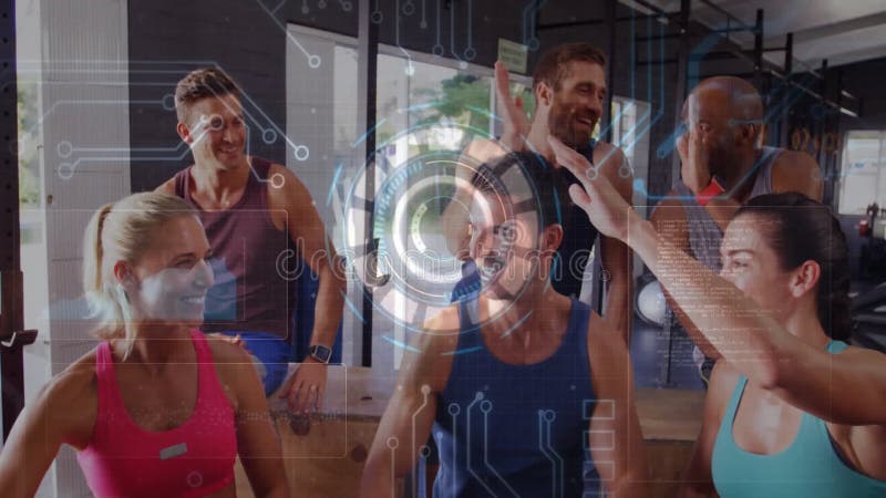 Using Animation, Diverse Friends Interacting with Digital Interface at ...