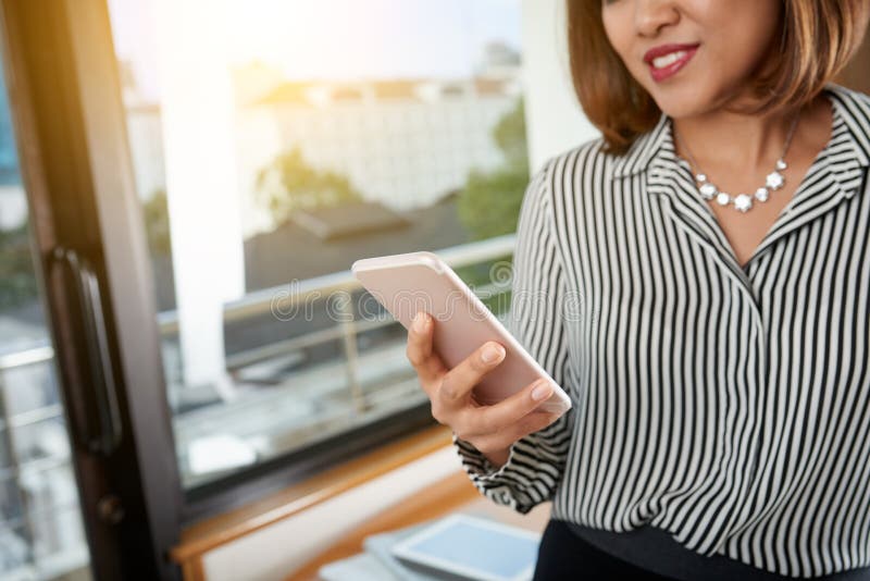 Using app stock photo. Image of closeup, social, checking - 88614828