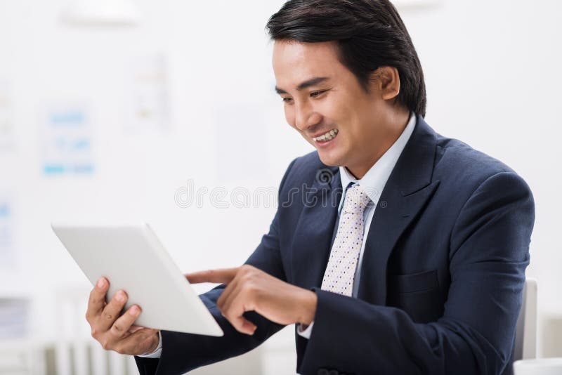 Using application stock photo. Image of workplace, touchscreen - 56426930
