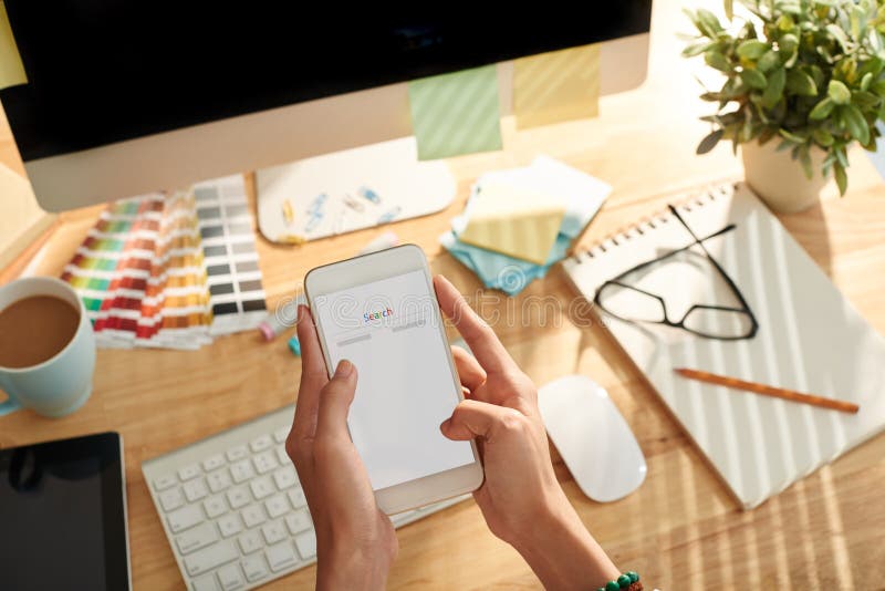 Using application stock photo. Image of searching, website - 68361850