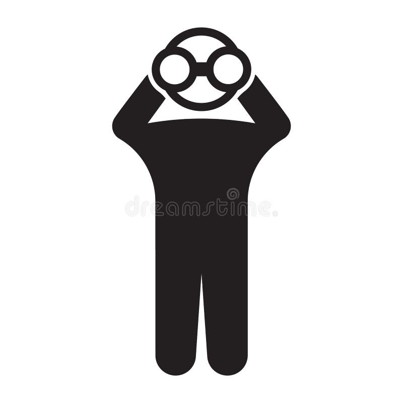 Using Binoculars Icon. Person Look Vector Illustration Stock Vector ...