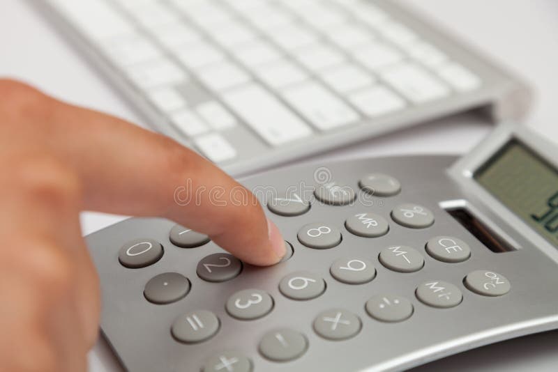 Using calculator stock image. Image of interior, mail - 57946589