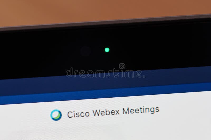 Using Camera in Cisco Webex Meeting Program Editorial Stock Photo ...