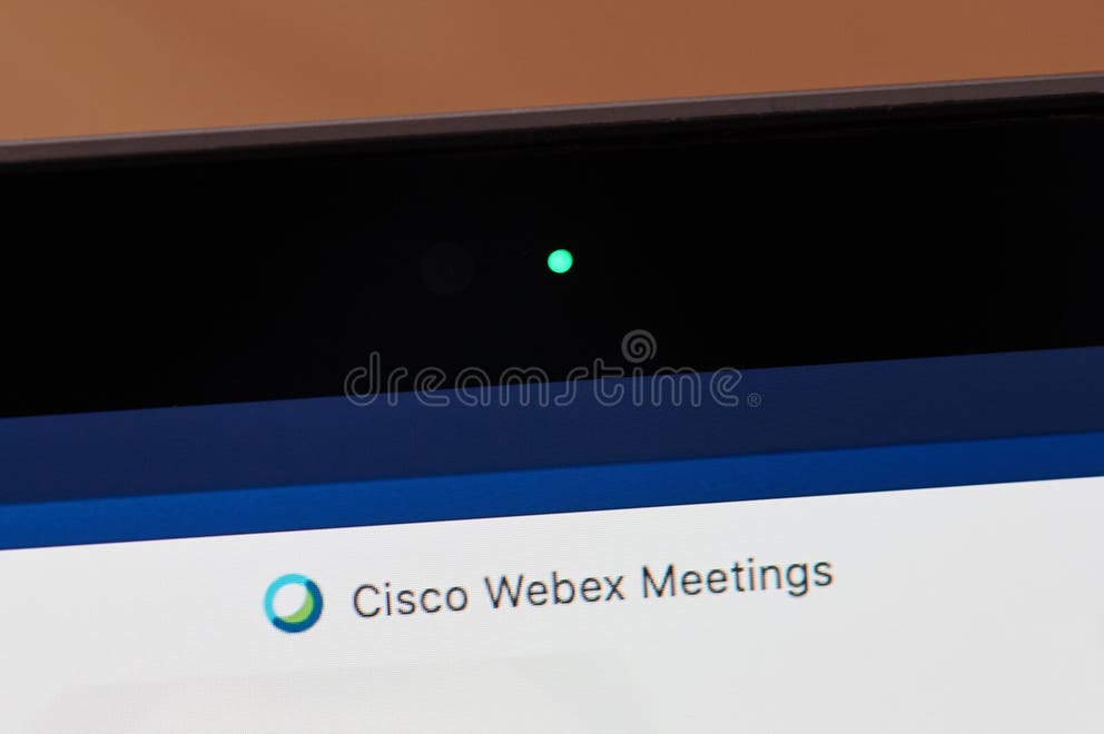 Using Camera in Cisco Webex Meeting Program Editorial Stock Photo ...
