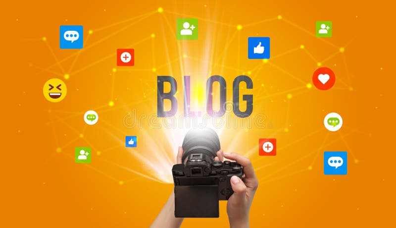 Using Camera To Capture Social Media Content Stock Photo - Image of ...