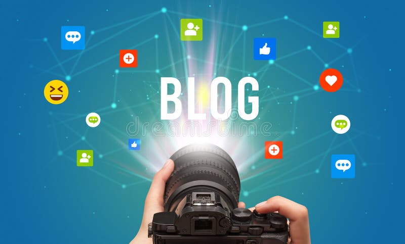 Using Camera To Capture Social Media Content Stock Image - Image of ...