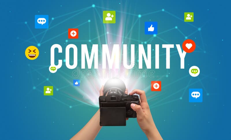 Using Camera To Capture Social Media Content Stock Image - Image of ...