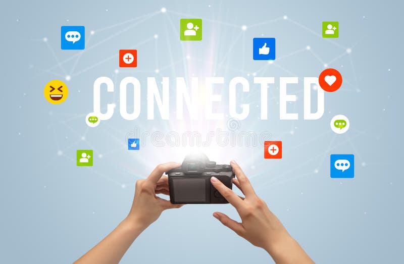 Using Camera To Capture Social Media Content Stock Image - Image of ...