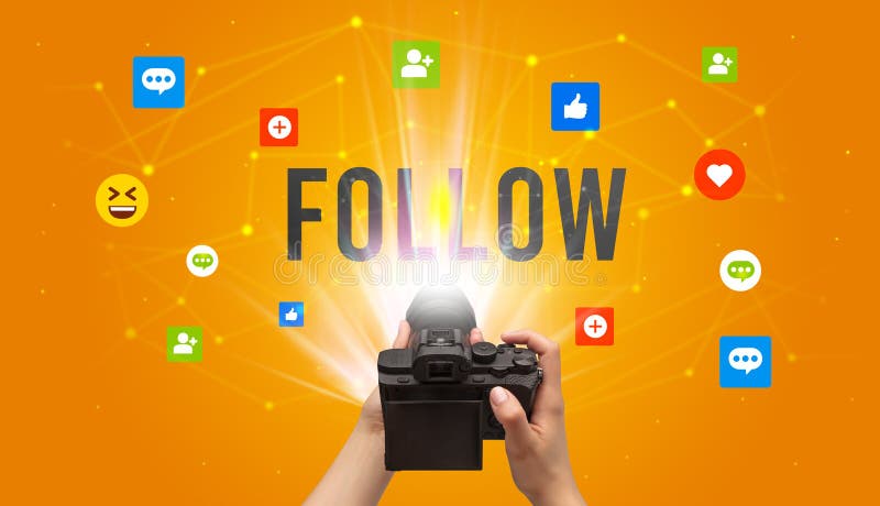 Using Camera To Capture Social Media Content Stock Photo - Image of ...
