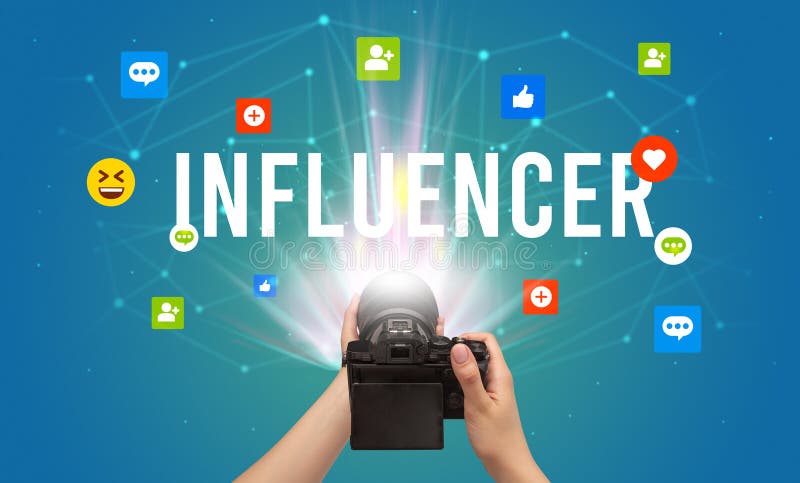 Using Camera To Capture Social Media Content Stock Image - Image of ...