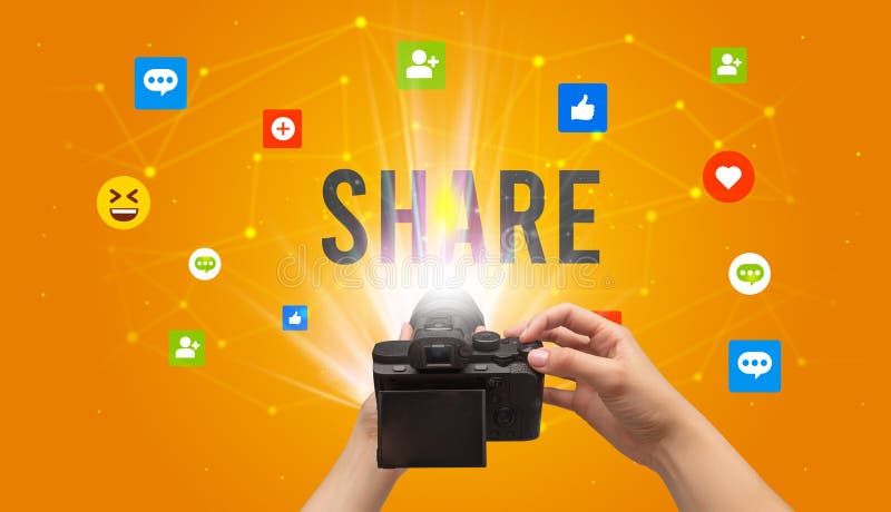 Using Camera To Capture Social Media Content Stock Photo - Image of ...