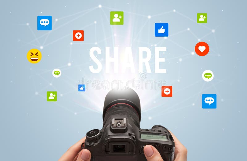 Using Camera To Capture Social Media Content Stock Photo - Image of ...