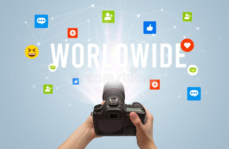 Using Camera To Capture Social Media Content Stock Image - Image of ...