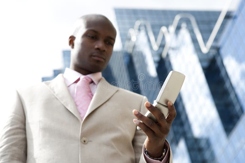 Using Cell Focus on Hand stock image. Image of focus - 25195099