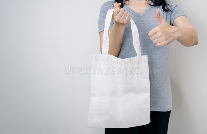 Using Cloth Bags instead of Plastic for Good Environment Stock Image ...