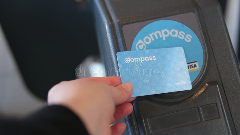 Using Compass Card To Enter the Fare Pay Zone Exit Gate of Richmond ...