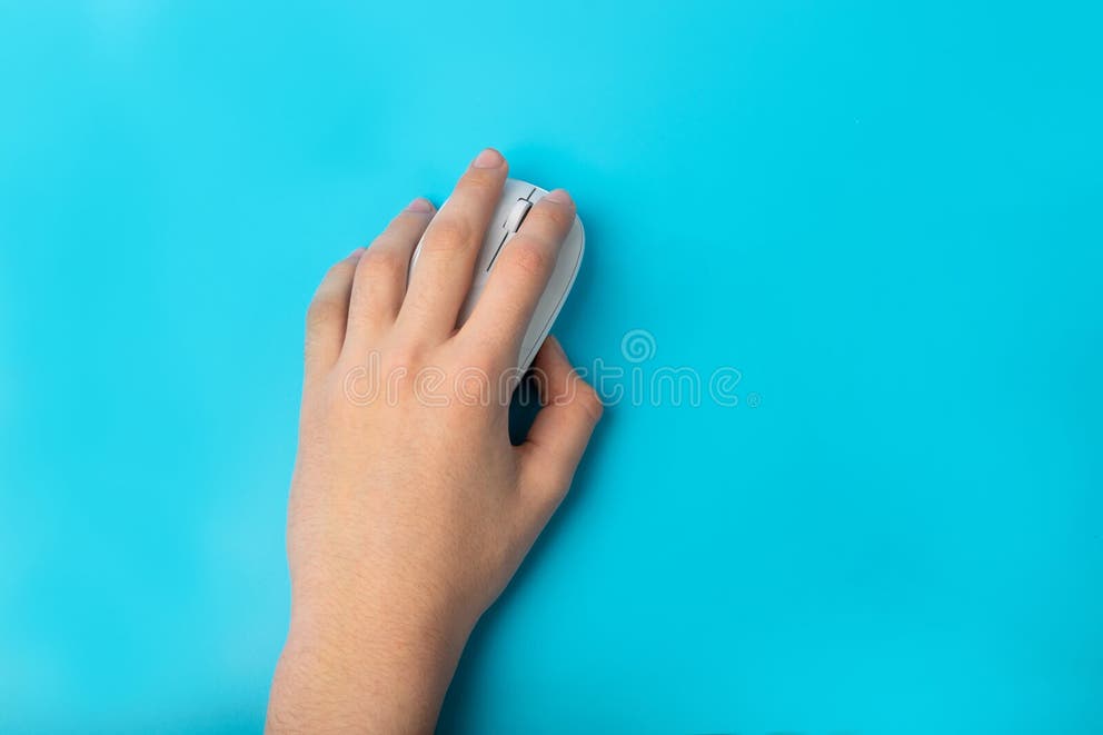 Using Computer Mouse Closeup, Click Concept, Wireless Technology, Hand ...