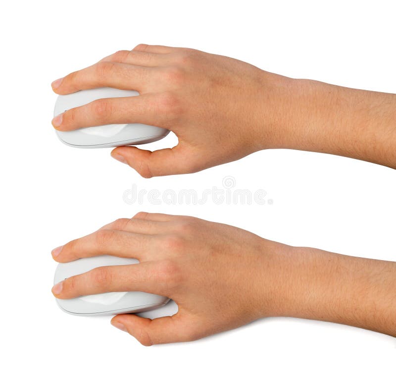 Using Computer Mouse Closeup, Click Concept, Wireless Technology, Hand ...