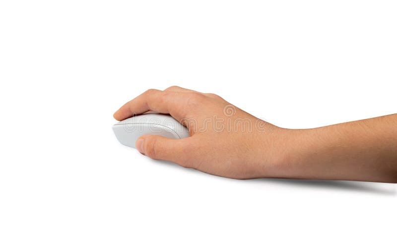 Using Computer Mouse Closeup, Click Concept, Wireless Technology, Hand ...