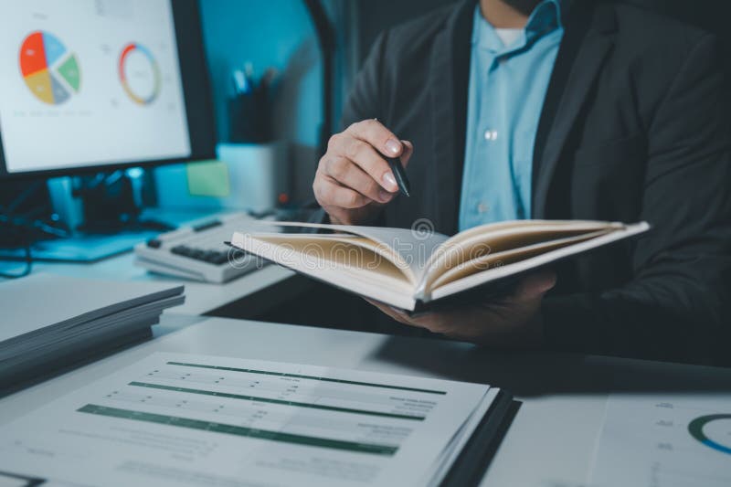 Using Computer Together in Office, Successful Business People Working ...