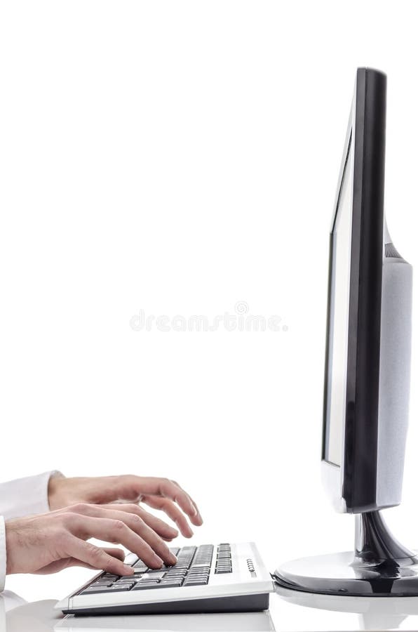 Using a Computer Mouse Front View Stock Image - Image of isolated ...