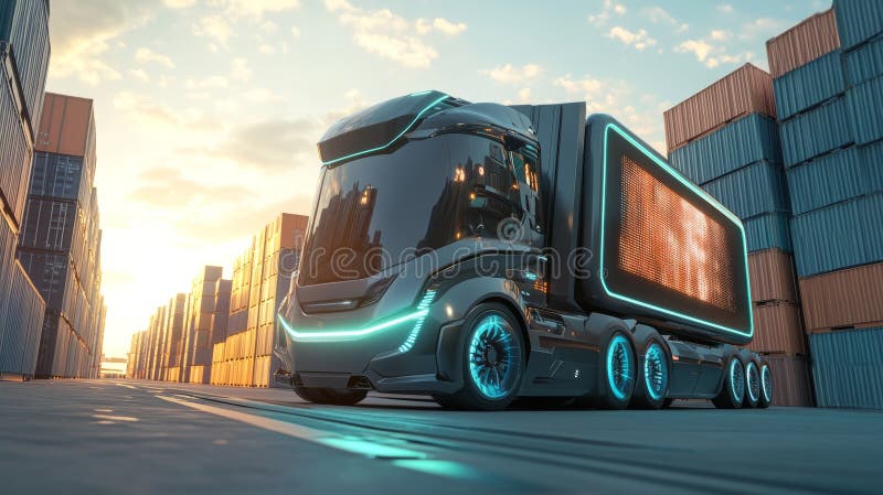 Using a Container Truck As a Visual Representation of Logistics Digital ...