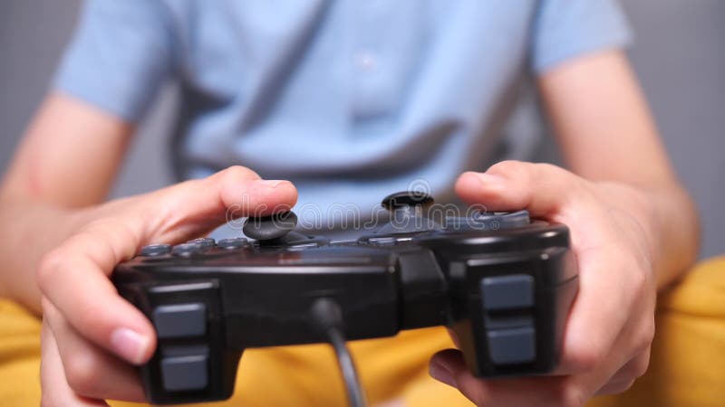 Using Controller Playing Video Games - Close Up of Hands and Joypad ...