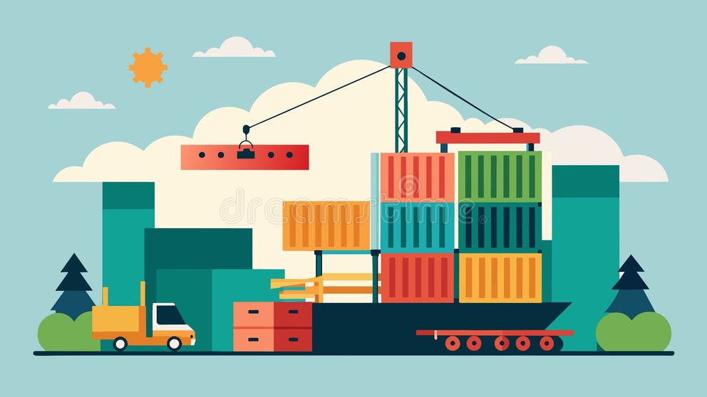 Using a Crane and Precision Equipment To Stack Modular Shipping ...