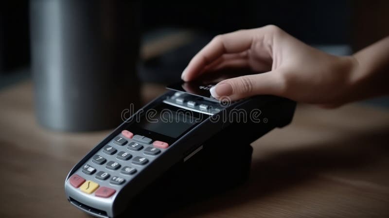 Using Credit Card To Make a Payment. Generative AI Stock Illustration ...