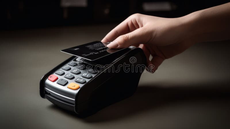 Using Credit Card To Make a Payment. Generative AI Stock Illustration ...