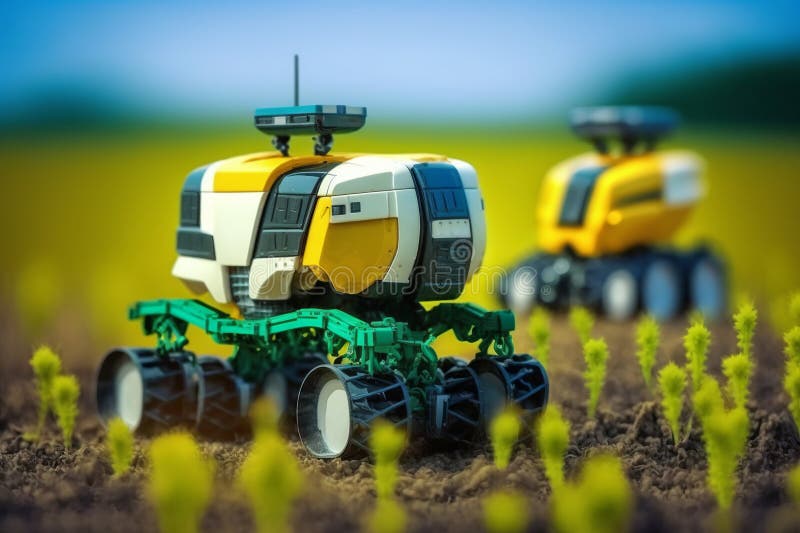 Using 3D Robots in Seeding and Planting Stock Illustration ...