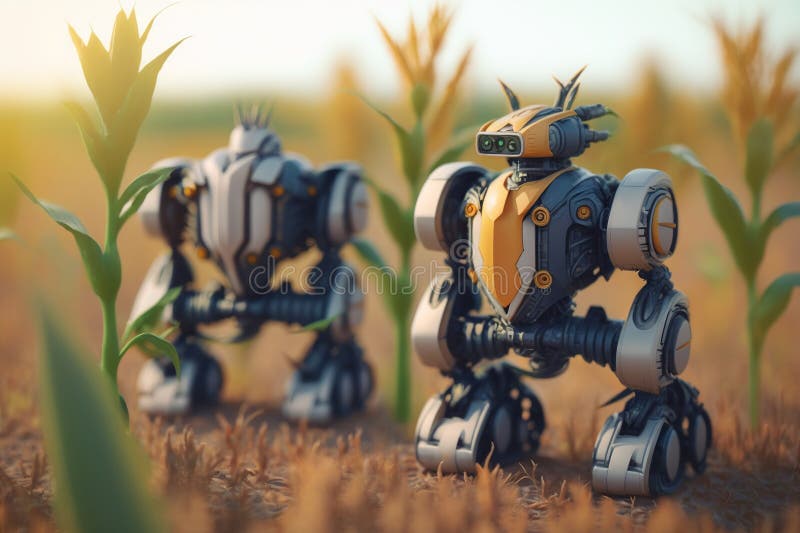 Using 3D Robots in Seeding and Planting Stock Illustration ...