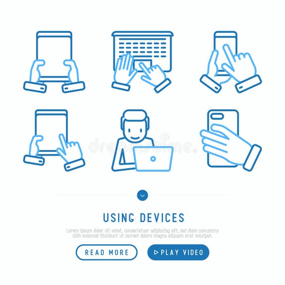 Using Devices Stock Illustrations – 12,237 Using Devices Stock ...