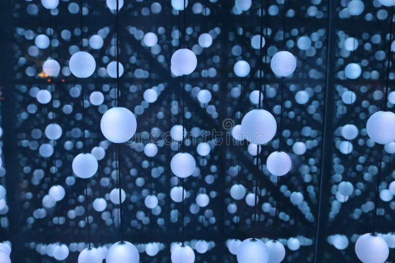 Blue Lights and Geometric Shapes Stock Photo - Image of colored, string ...