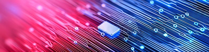 Using Digital Binary Code Futuristic Light Data Stream Technology in the Background of Virtual ...