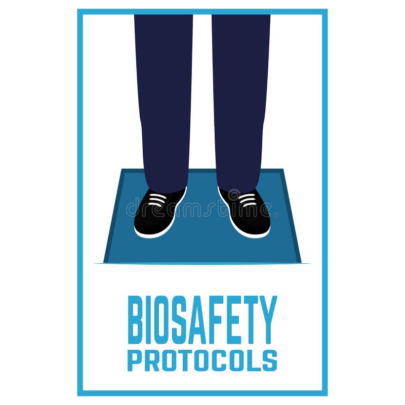 Biosafety protocols poster stock vector. Illustration of covid19 ...