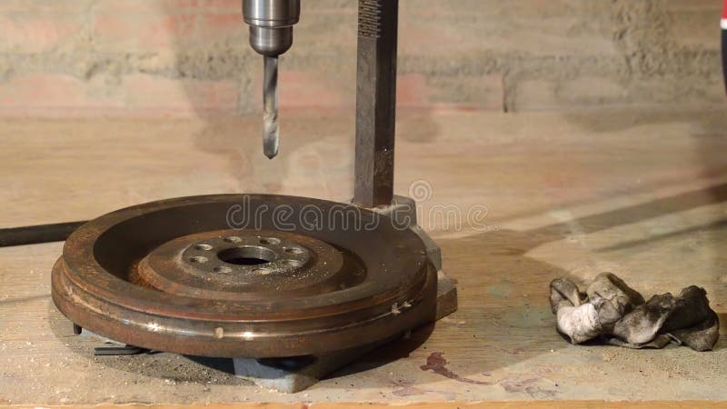 Using Drill Tool for Drilling Steel Stock Image - Image of metalwork ...