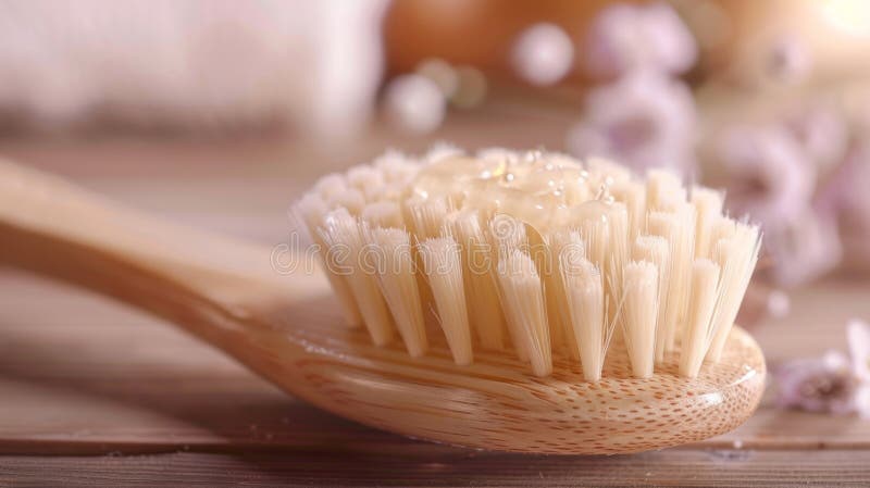 Using a Dry Brush To Gently Exfoliate the Skin Stimulating Circulation ...