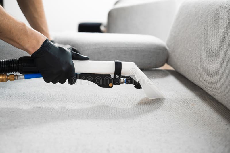 Using Extractor To Refresh and Clean from Dust and Stains Upholstered ...