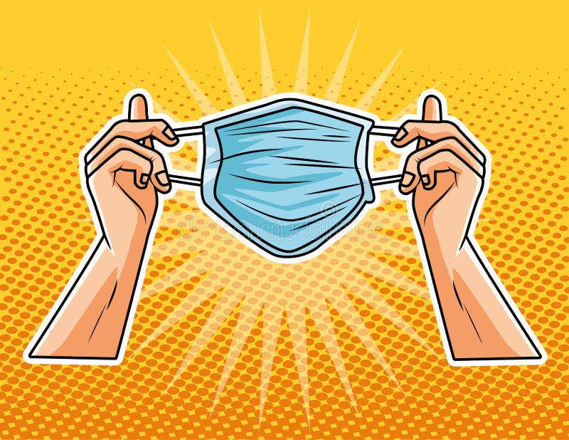 Using Face Mask Prevention Method Covid19 Pandemic Stock Vector ...