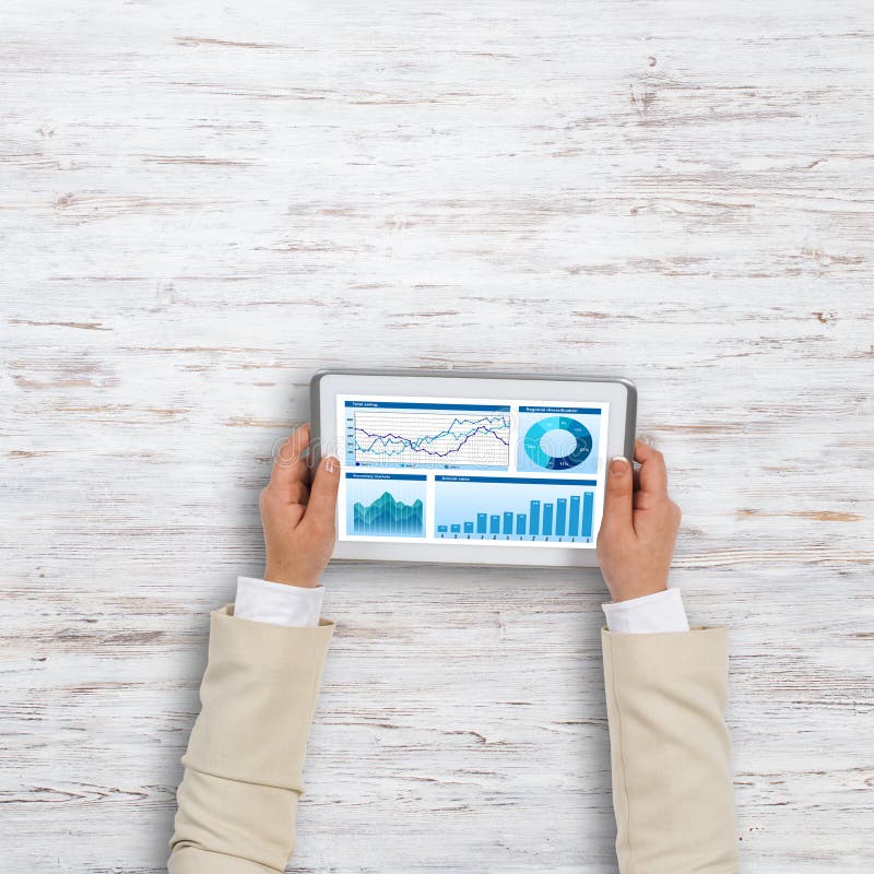 Using Financial Application Stock Photo - Image of hold, graphic: 167684390