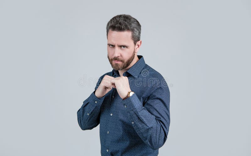 Using Force in Self-defense. Standing in Defensive Position. Fighting ...