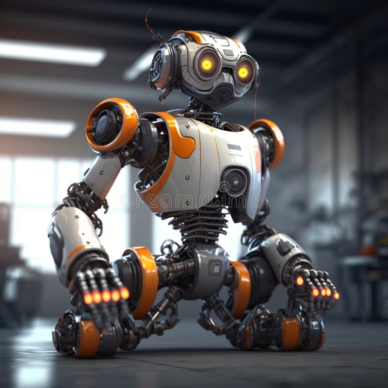 Using Funny Robots for Industry Communication. Generative AI Stock ...