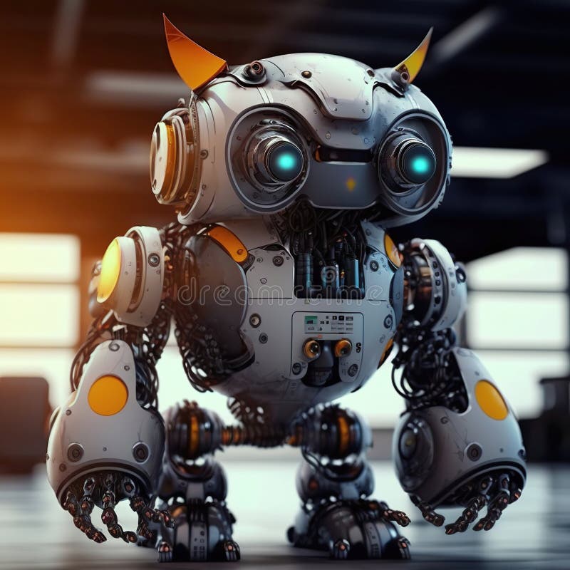 Using Funny Robots for Industry Communication. Generative AI Stock ...