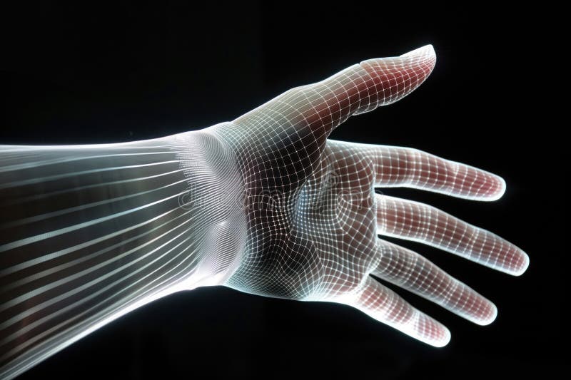 Using Futuristic Digital Technology, Composite Rendering of Human Hand ...