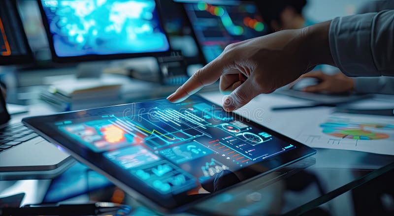 Using a Gadget with a Map on the Screen, Navigating with Finger ...