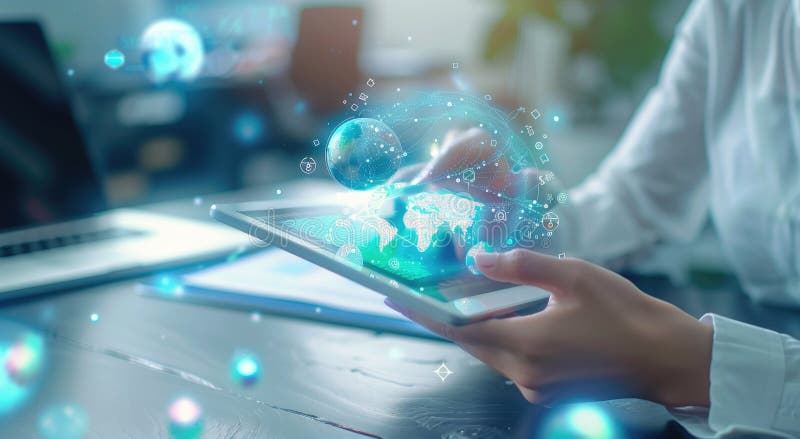 Using a Gadget with a Map on the Screen, Navigating with Finger ...