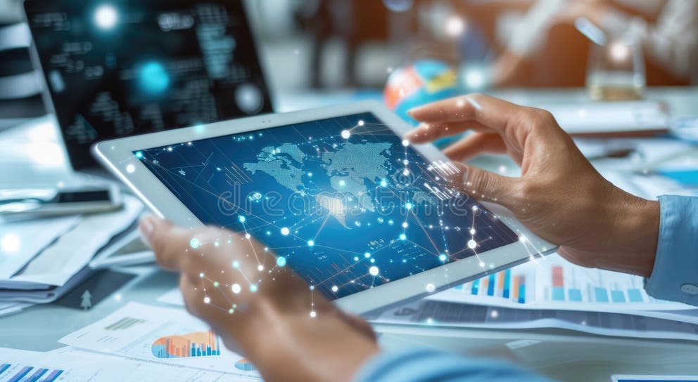 Using a Gadget with a Map on the Screen, Navigating with Finger ...