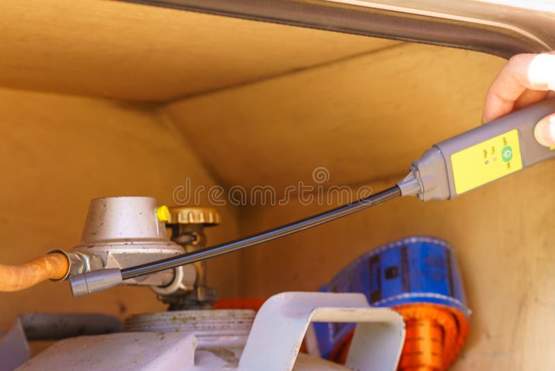 Using Gas Detector in Camper Vehicle Stock Photo - Image of grid ... Using Gas Detector in Camper Vehicle Stock Photo - Image of grid ...
